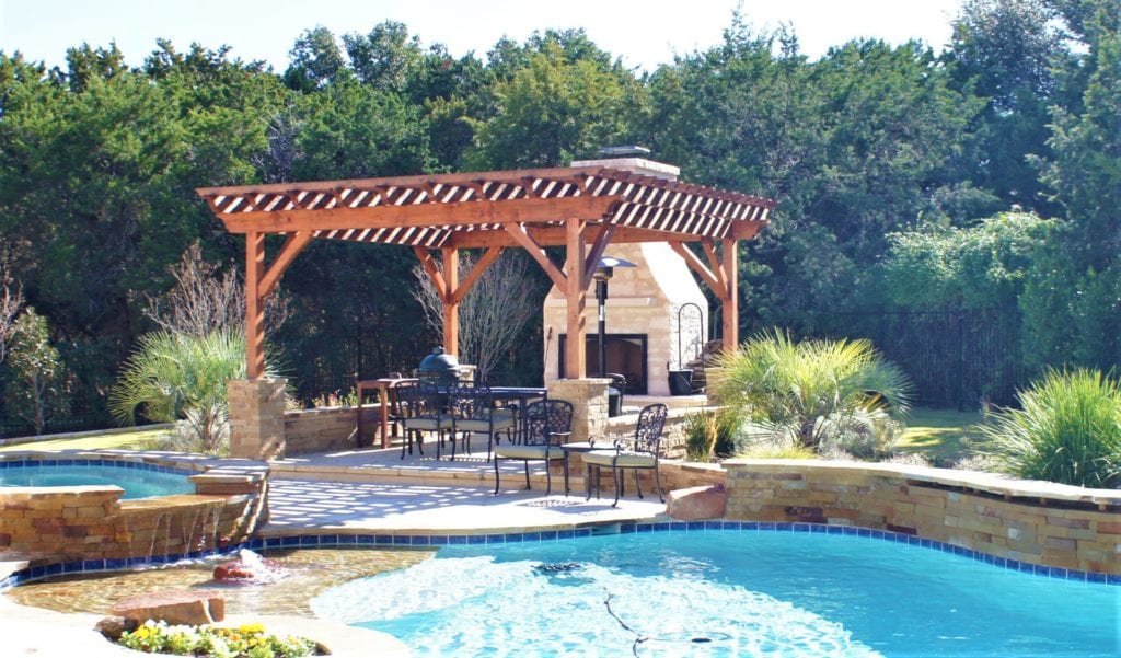 14x14 Pergola Mahogany - COVER