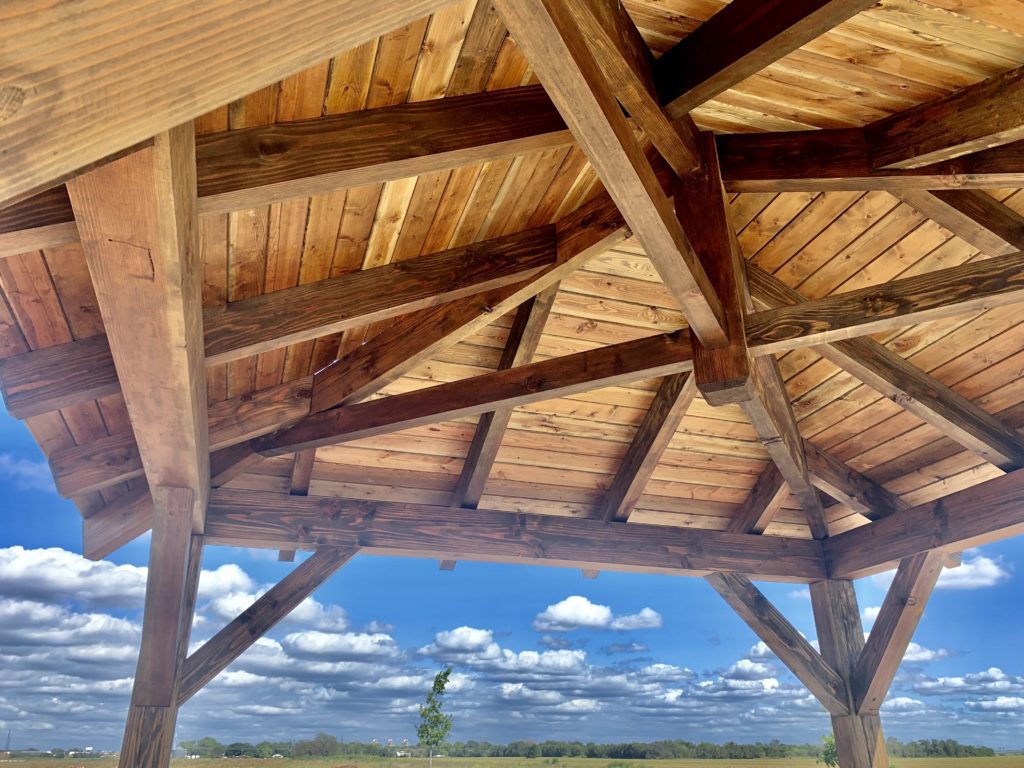 Full Hip Heavy Beam Pavilion in Ash Stain - COVER